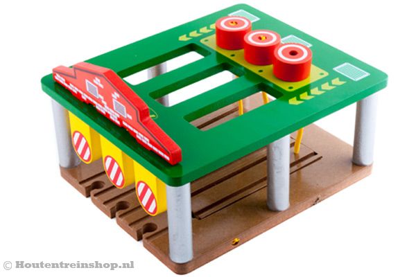 Woodtoys Remise met trein | Houtentreinshop.nl