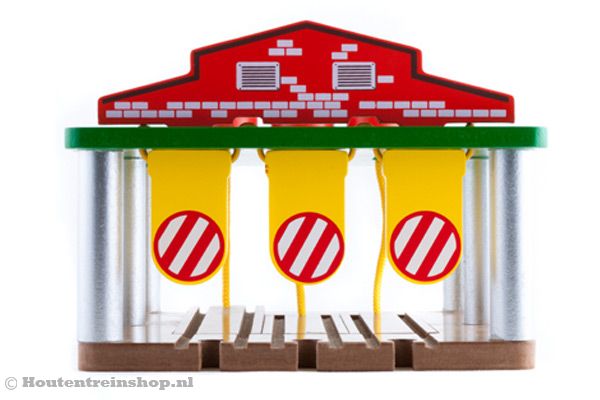 Woodtoys Remise met trein | Houtentreinshop.nl