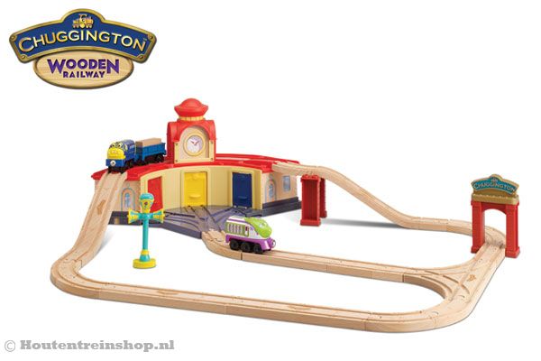 Chuggington Treinset Remise 32 dlg | Houtentreinshop.nl