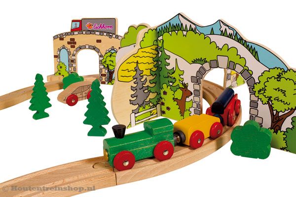 Eichhorn Rails door de bergen 24 dlg | Houtentreinshop.nl
